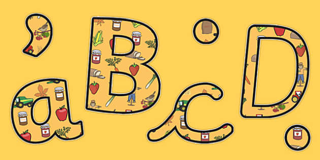 Harvest-Themed Size Editable Display Lettering - Twinkl