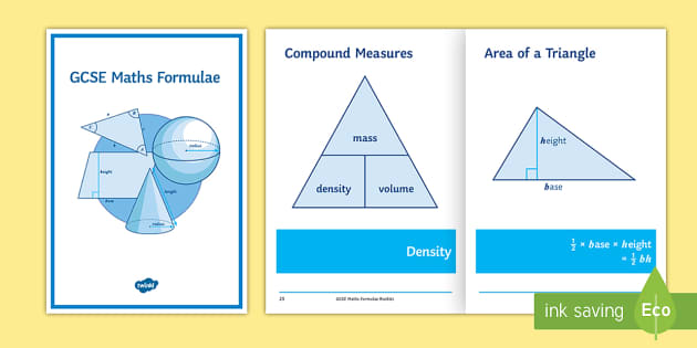 GCSE Maths Formulae Booklet - GCSE Maths Formulae Posters