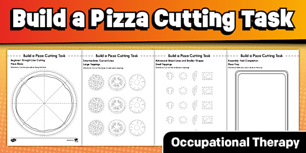 Scissor Skills and Fine Motor: Build a Pizza Cutting Task