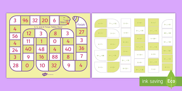 Math Times Tables Game For Kids 3x 4x And 8x Twinkl