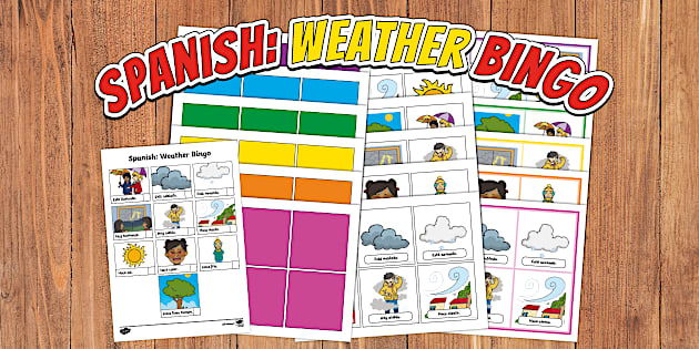 👉 Spanish: Weather Bingo - KS1 (Hecho por educadores)