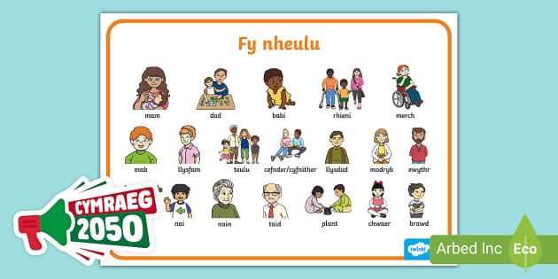 My Family in Welsh Word Mat | Twinkl Resources | Wales