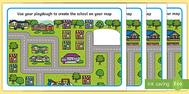 On My Way to School Playdough Mats (Teacher-Made) - Twinkl