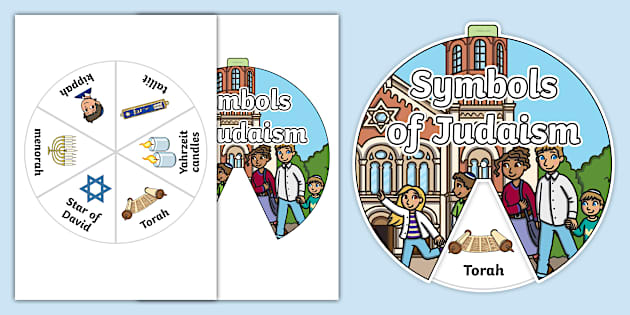 Symbols of Judaism Spinning Wheel - Twinkl