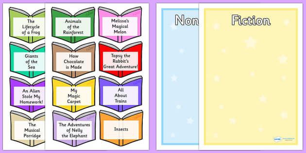Non Fiction and Fiction Book Titles Sorting Activity - game, activity, fun
