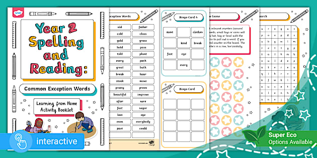Help your child to practise spelling the common exception words in year ...