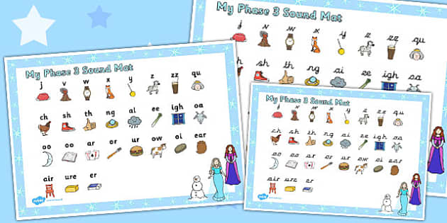 Winter Fairytale Themed Phase 3 Sound Mat (teacher made)