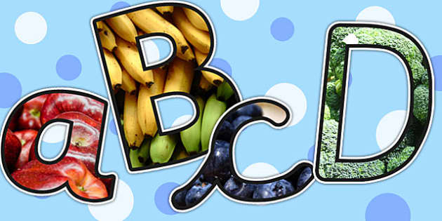 Healthy Eating Themed A4 Photo Display Lettering - Twinkl