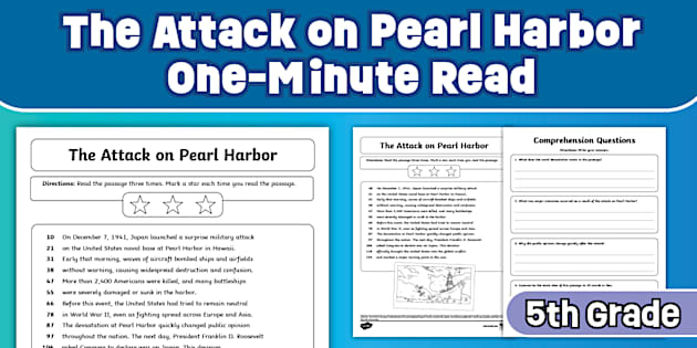Attack on Pearl Harbor Passage and Comprehension Questions