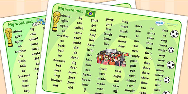 Football World Cup Themed KS1 Word Mats (Teacher-Made)