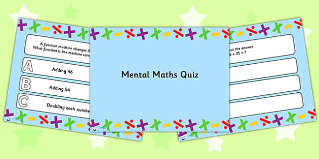 Mental Maths PowerPoint Quiz - Maths Resources