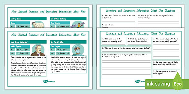Inventor Information Sheet and Activity Pack One - Twinkl