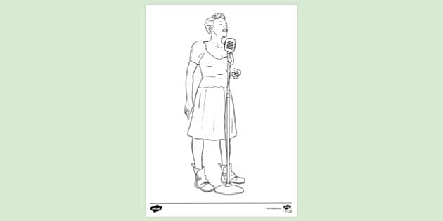 FREE! - Female Singer Colouring | Colouring Sheets - Twinkl