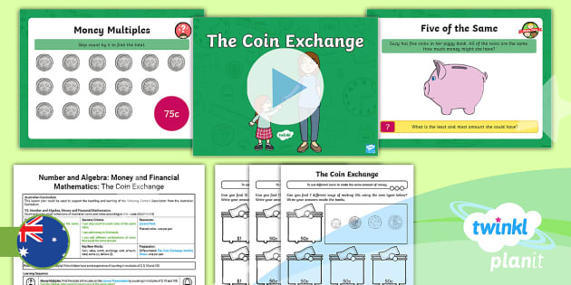Year 2 Combinations of Coins Lesson 1 (Hecho por educadores)