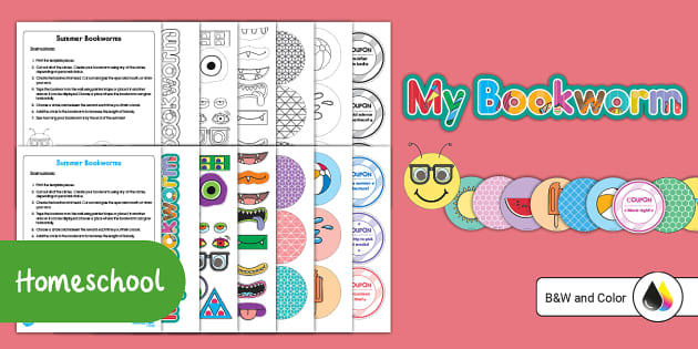 Summer Reading Bookworms (teacher made) - Twinkl