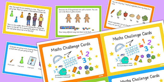 KS1 Maths Challenge Cards (teacher made) - Twinkl