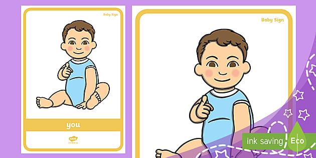 FREE! - Baby Sign Poster: You (teacher made) - Twinkl