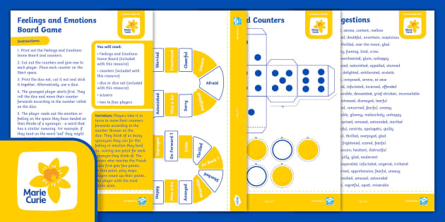FREE! - Marie Curie: Feelings and Emotions Board Game FREE! - Marie Curie: Feelings and Emotions Board Game