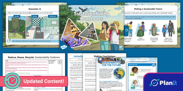 Science Reduce Reuse Recycle Sustainability Outdoors Lesson