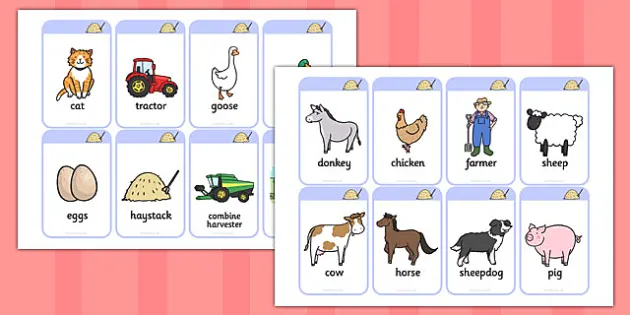 Farm Flashcards - ESL Farm Vocabulary (Teacher-Made)