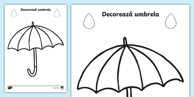 Decorează umbrela – Fișă de activitate - Twinkl