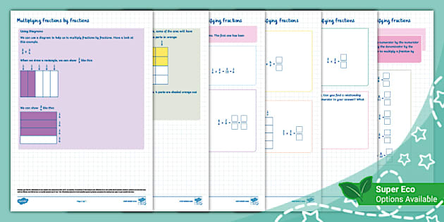 Multiplying Fractions by Fractions (Ages 10 - 11) - Twinkl