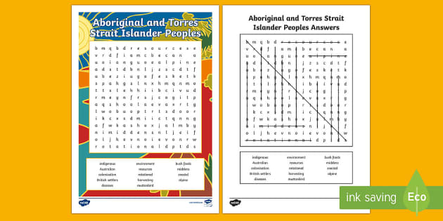 Aboriginal and Torres Strait Islander Peoples Word Search