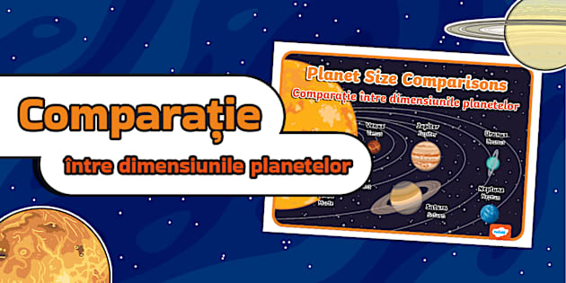 Planets Size Comparison Poster Detailed Images Romanian