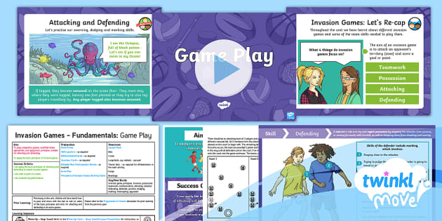 Basic Game Play - Year 3 PE Invasion Games Lesson - Twinkl