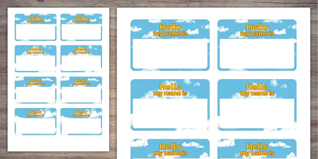 Name Tag Design Template