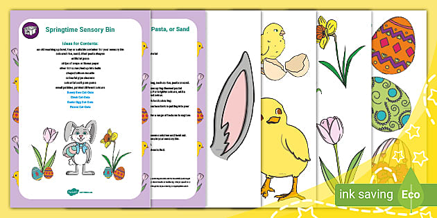 Springtime Sensory Bin (teacher made) - Twinkl