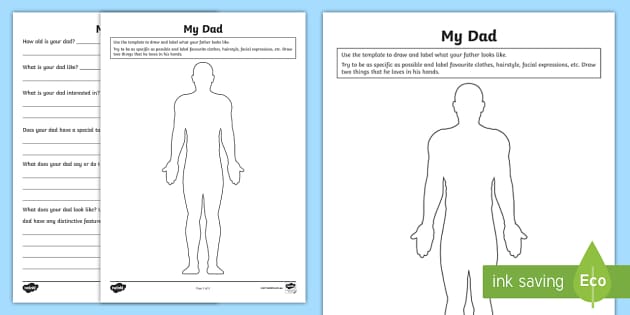 Father's Day Drawing Worksheet | Art for Kids | Teacher-made