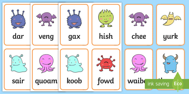 Phase 3 Nonsense Words Flashcards - DFE Letters and Sounds