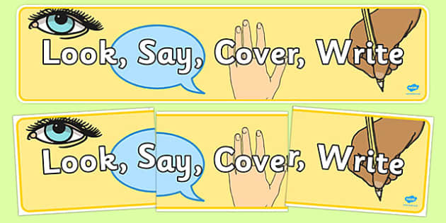 FREE! - Look Say Cover Write Display Banner - look, say, cover, write