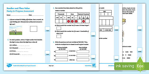 👉 Assessment of Y6 Ready-to-Progress Criteria: Number and Place Value