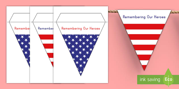 Memorial Day Bunting Printable | Memorial Day | Twinkl USA