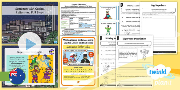 Language Conventions Capital Letters And Full Stops Lesson