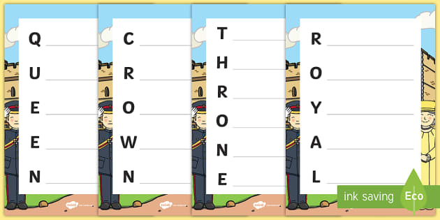 Royal Family Acrostic Poems (teacher made)