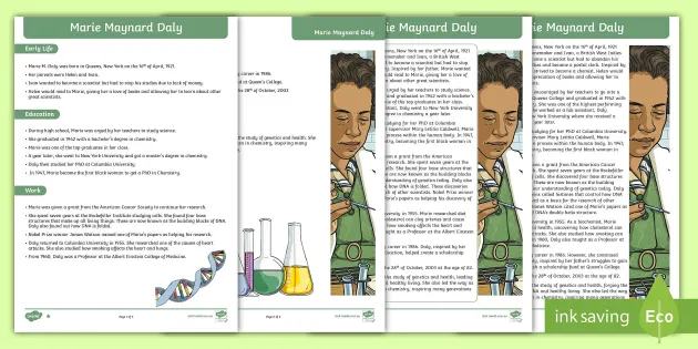 What Did Marie Maynard Daly Invent