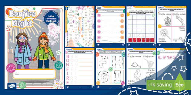 Handwriting at Home: Bonfire Night Letter Formation Workbook