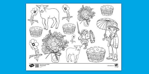 May Doodle Colouring Page (Teacher-Made) - Twinkl May Doodle Colouring Page (Teacher-Made) - Twinkl