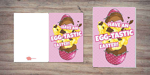 Pink Egg-tastic Easter Card | Twinkl Party (teacher made)