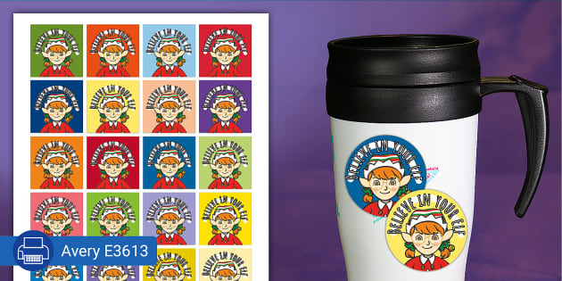 Rainbow Christmas Puns - 'Believe in Your Elf' - Decorative Stickers