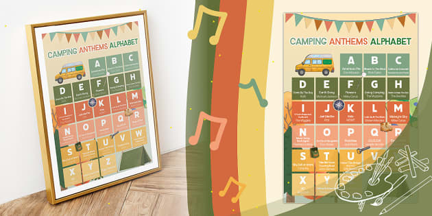 Camping Anthems Alphabet Poster | Twinkl Art Gallery