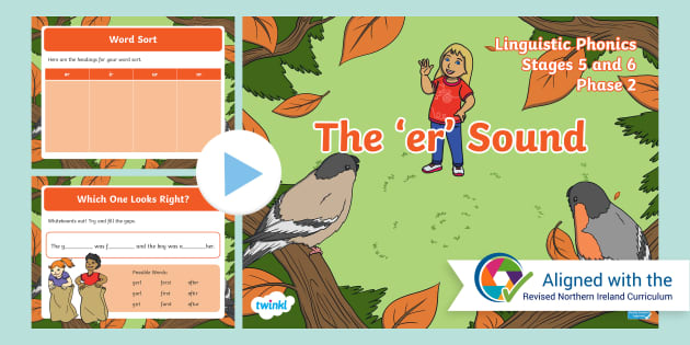 Linguistic Phonics Stages 5/6 Phase 2 'er' Sound PowerPoint