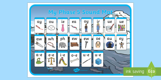 Arctic Themed Phase 5 Sound Mat - Twinkl