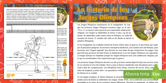 Hoja informativa: Historia de los Juegos Olímpicos