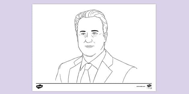 David Cameron Colouring Sheet | Colouring Sheets - Twinkl