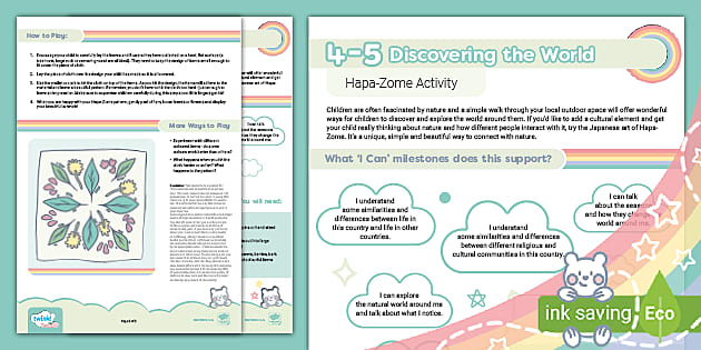 4-5 Years Discovering the World Hapa-Zome Activity - Twinkl
