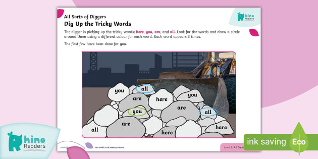 Level 3c All Sorts of Diggers: Dig Up the Tricky Words